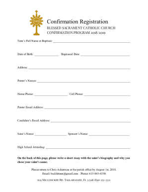 Fillable Online bsacrament.netparish-registrationParish Registration ...