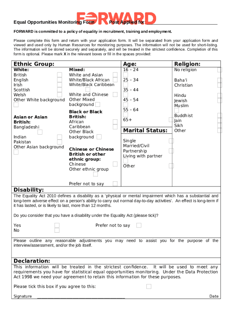 Equal opportunities policies and monitoringEquality andEqual ...