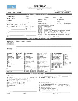 Fillable Online Surgical scheduling: a lean approach to process ...
