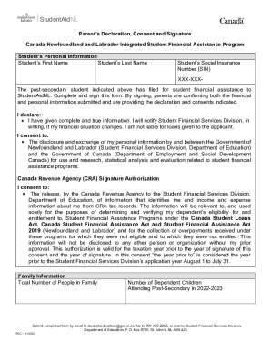 Fillable Online Get the free Student Declaration Consent Signature Form ...
