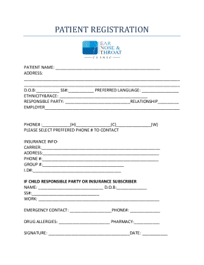 Fillable Online fill.ioPatient-Registration-Forms-7a477063Fill - Free ...