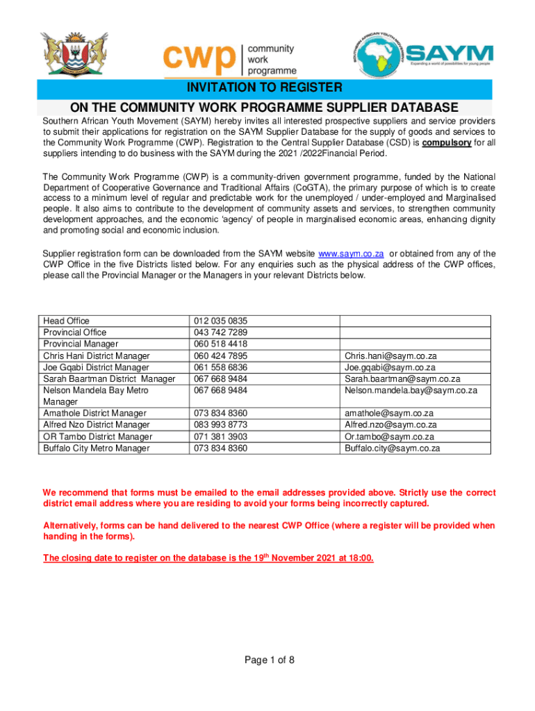 Fillable Online Csd Welcome Central Supplier Database