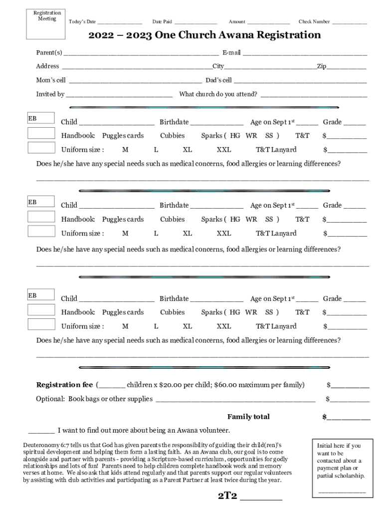 Fillable Online www.freechurchforms.comregistration-formConference ...