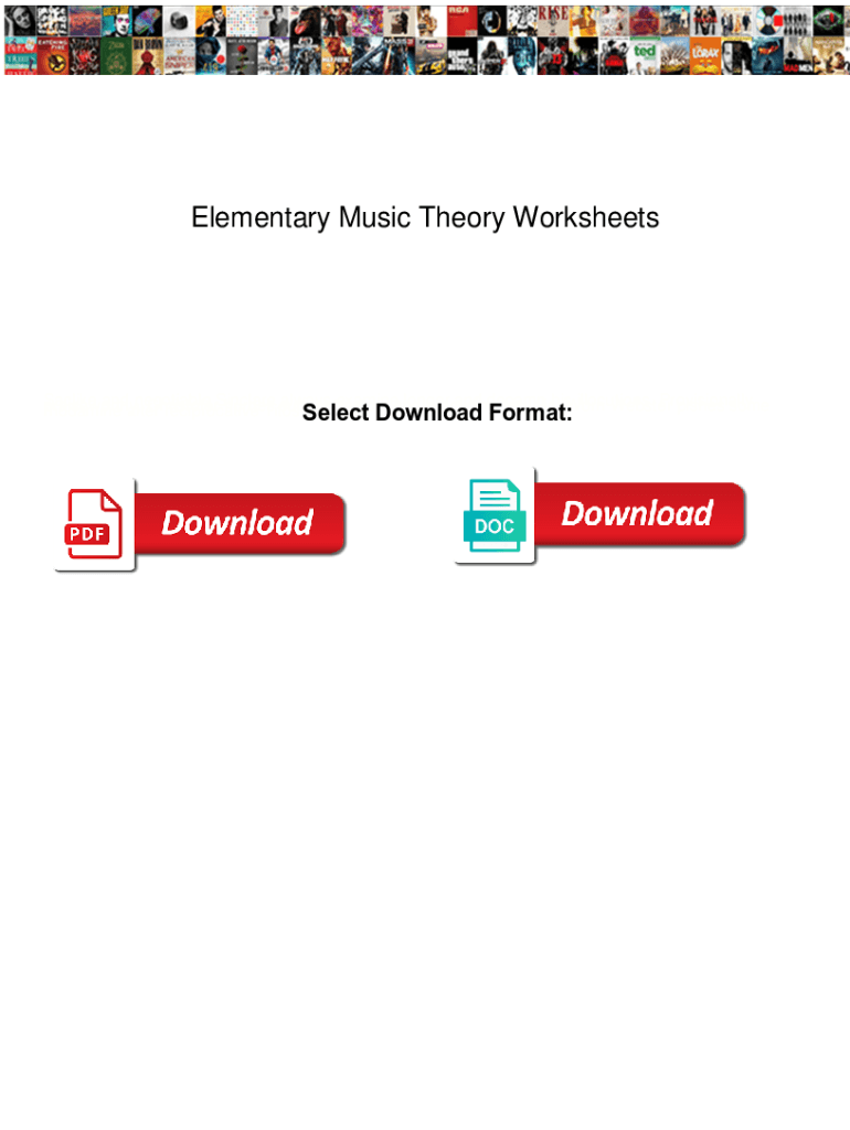 Fillable Online Elementary Music Theory Worksheets. Elementary Music ...