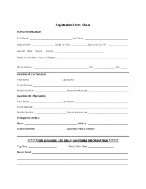 Fillable Online www.jotform.comcheer-tryout-registration-formCheer ...