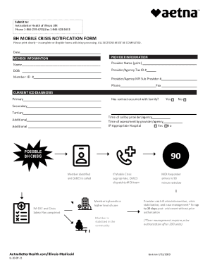 Fillable Online BH MOBILE CRISIS NOTIFICATION FORM Fax Email Print ...