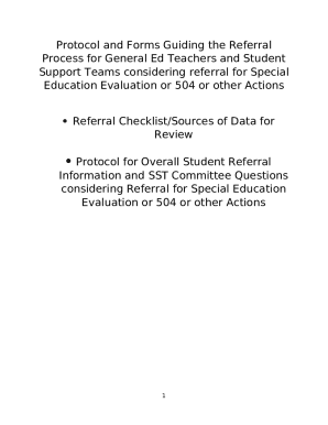 Protocol and s for Guiding the Referral Process Doc Template | pdfFiller
