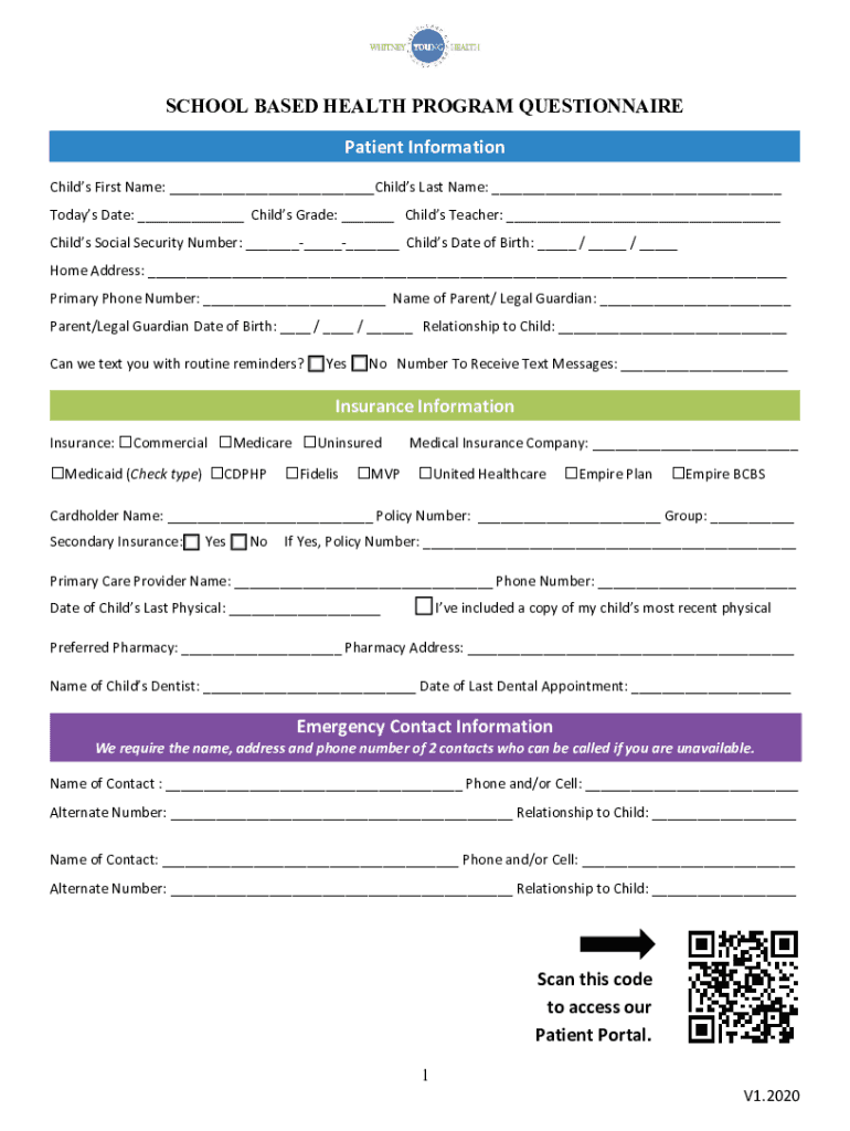 Fillable Online SBHC Whole Packet9-13-21 w portal QR code Fax Email ...