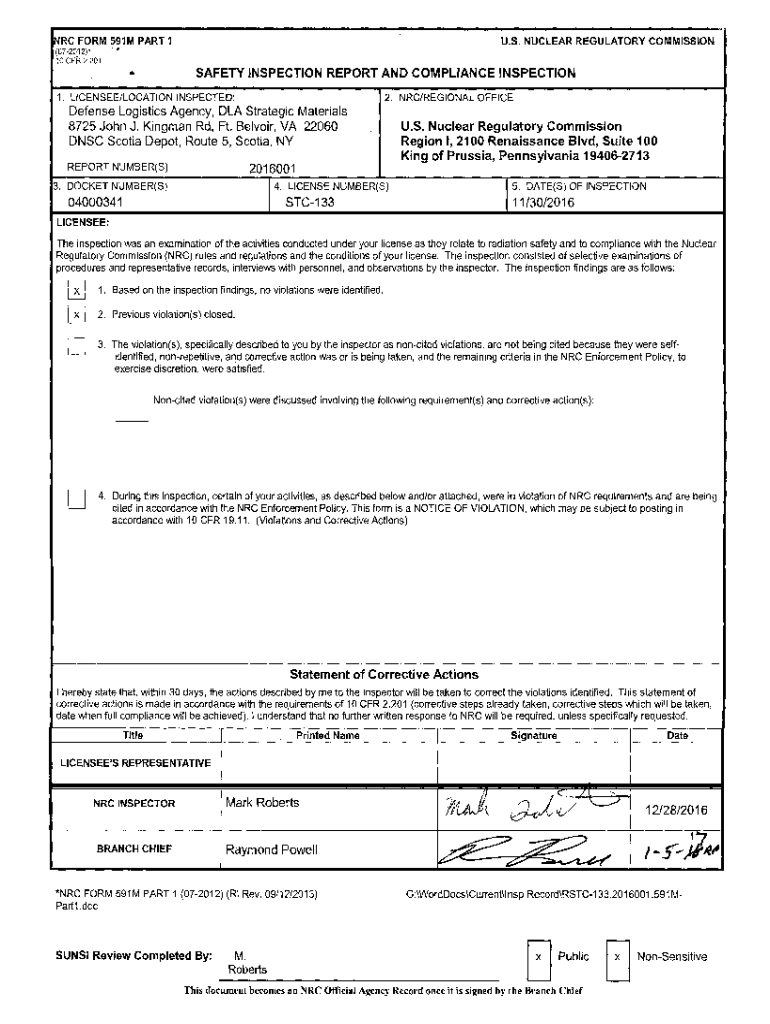 Fillable Online Defense Logistic Agency, DLA Strategic Materials, - NRC ...