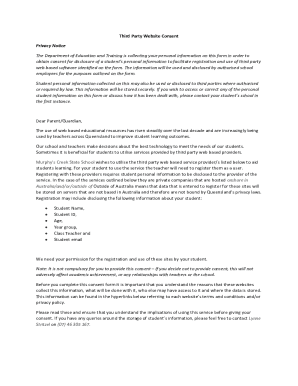 Fillable Online Third Party Website Consent Form for Schools.docx Fax ...