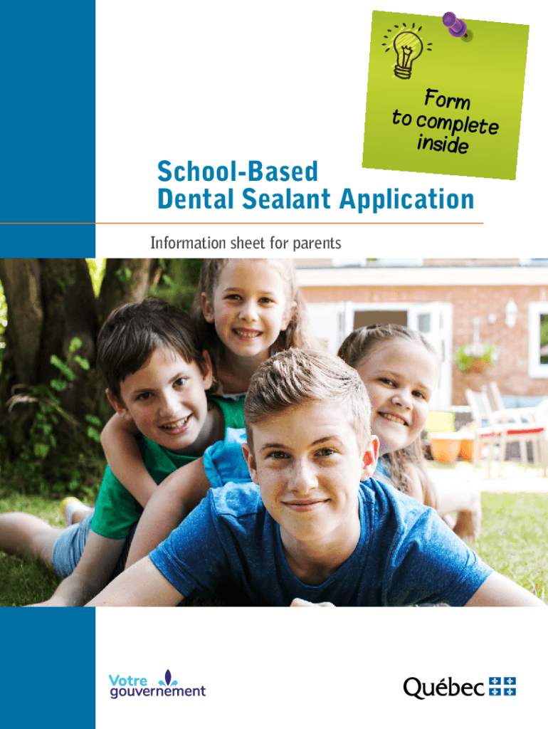 Fillable Online publications msss gouv qc publications.msss.gouv.qc.camsssenSchool-based dental ...
