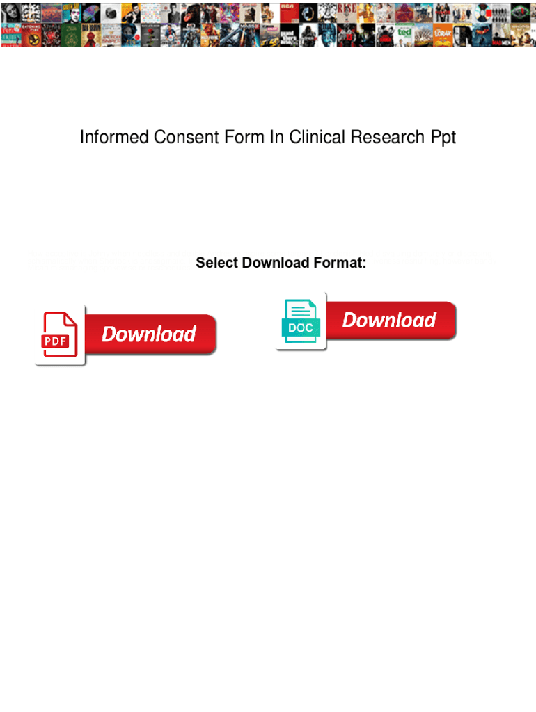 Fillable Online Informed Consent Form In Clinical Research Ppt. Informed Consent Form In ...