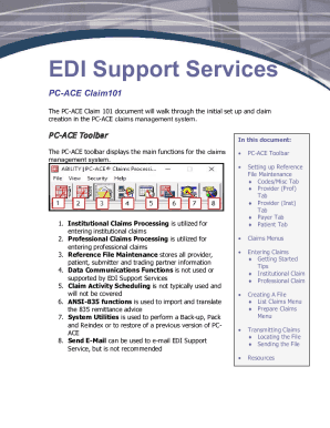 Fillable Online PC-ACE Claim 101 Fax Email Print - pdfFiller