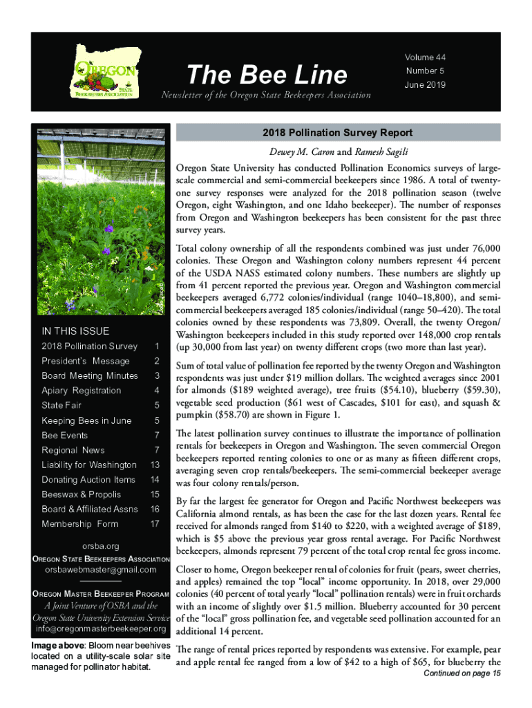 Fillable Online Bees of OregonBee Friendly Resources and Tools forState ...