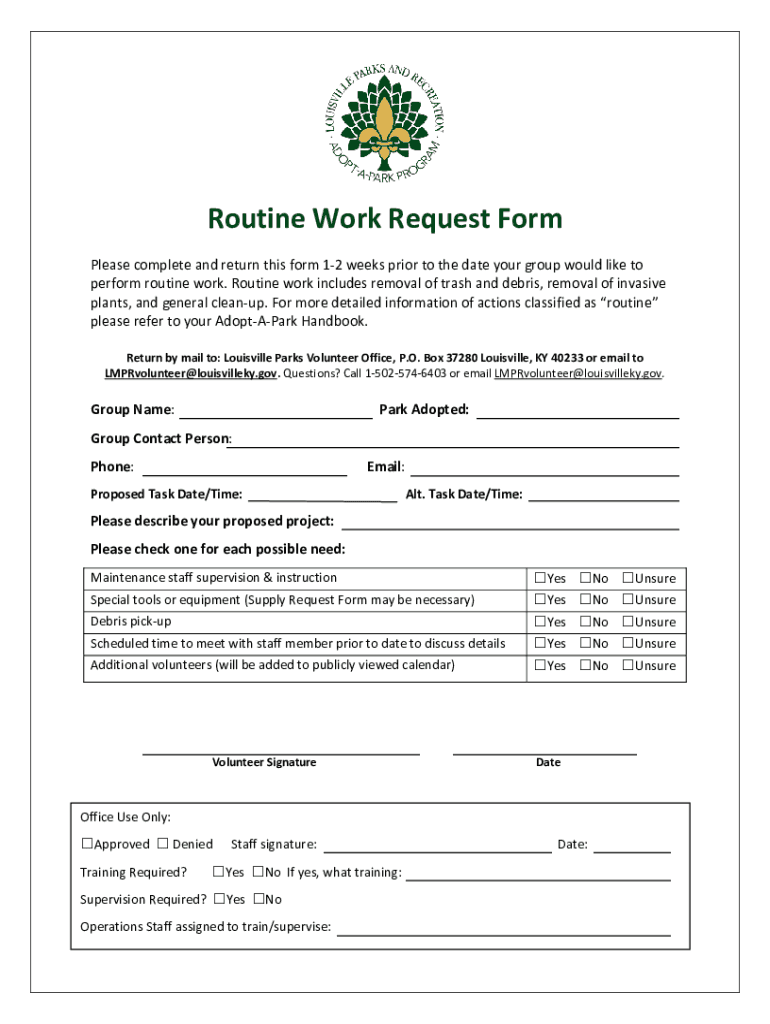 Fillable Online FREE 9+ Sample Work Request Forms in PDFMS Word15 Free ...