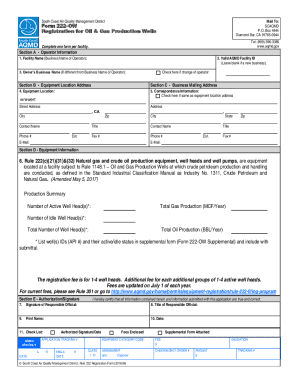 Fillable Online Form 222-OW Registration for Oil & Gas Production Wells ...