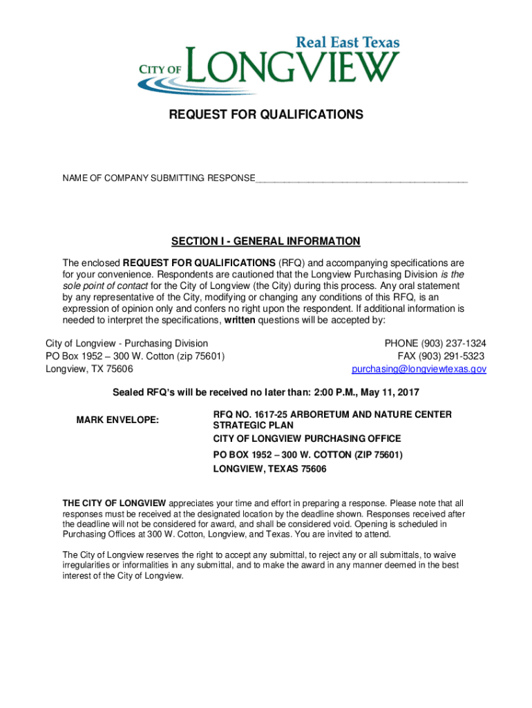 Fillable Online How to Write an RFQ: Templates, Examples and Process ...