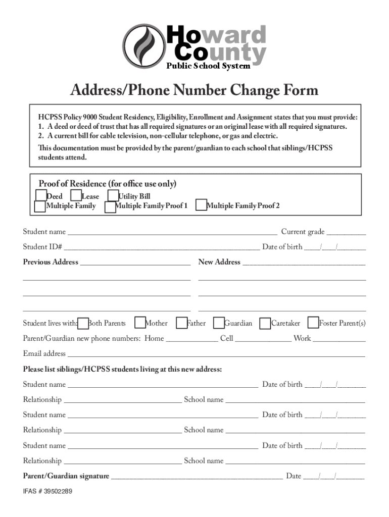 Fillable Online Fillable Change of Address Form Fax Email Print - pdfFiller