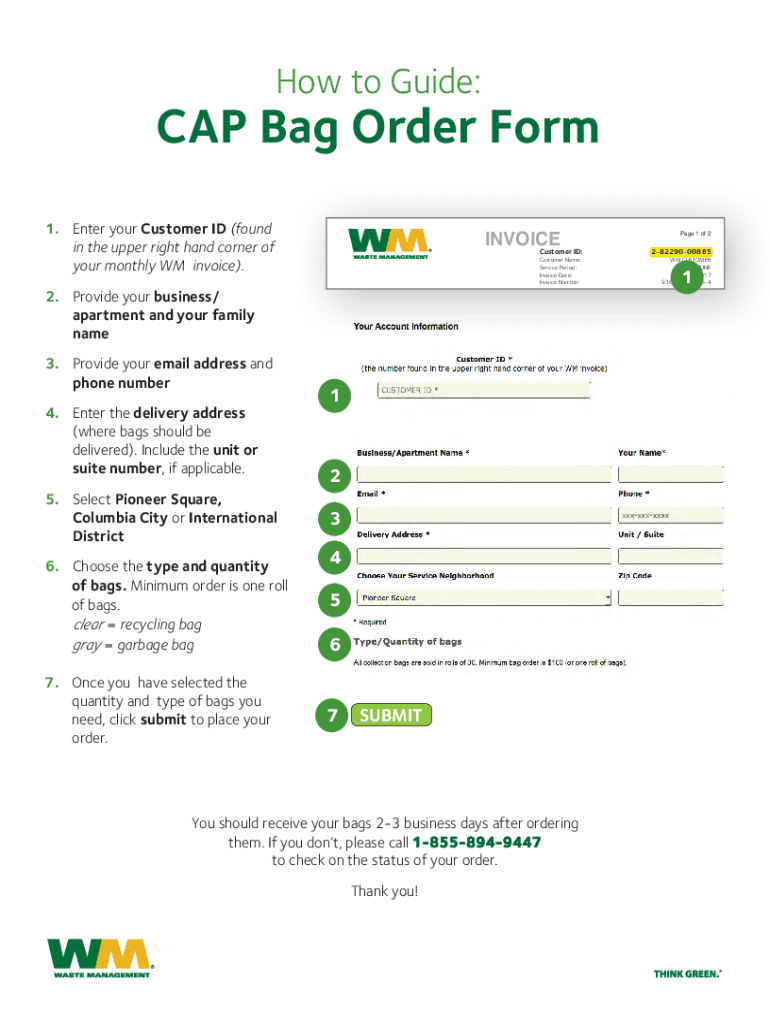 Fillable Online www.wmnorthwest.comseattlepdfHow to Guide: CAP Bag ...