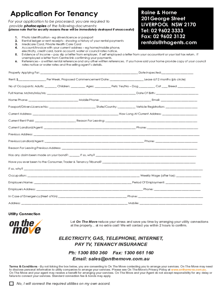Fillable Online s3-ap-southeast-2.amazonaws.comzenusubzeroResidential Tenancy Application Form ...