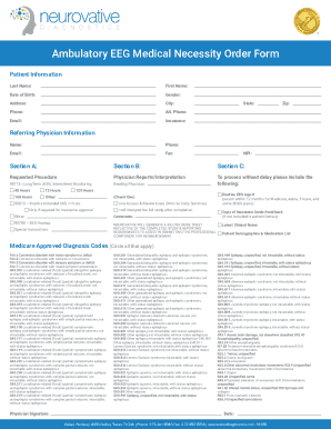 Fillable Online neurovativediagnostics.com 12 Order-Form-2Ambulatory ...