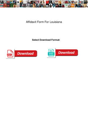 Fillable Online Affidavit Form For Louisiana. Affidavit Form For ...