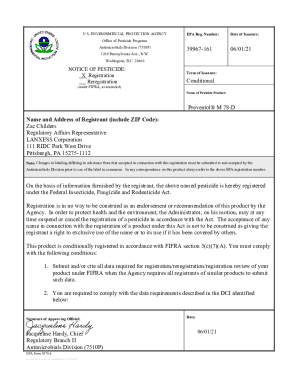 Fillable Online US EPA, Pesticide Product Label, Preventol M 78-D,06/01 ...