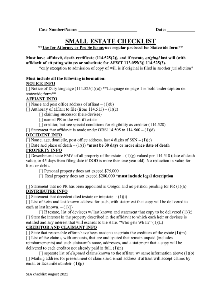 Fillable Online newtools.cira.state.tx.usuploadpageHill County Small Estate Affidavit Checklist ...