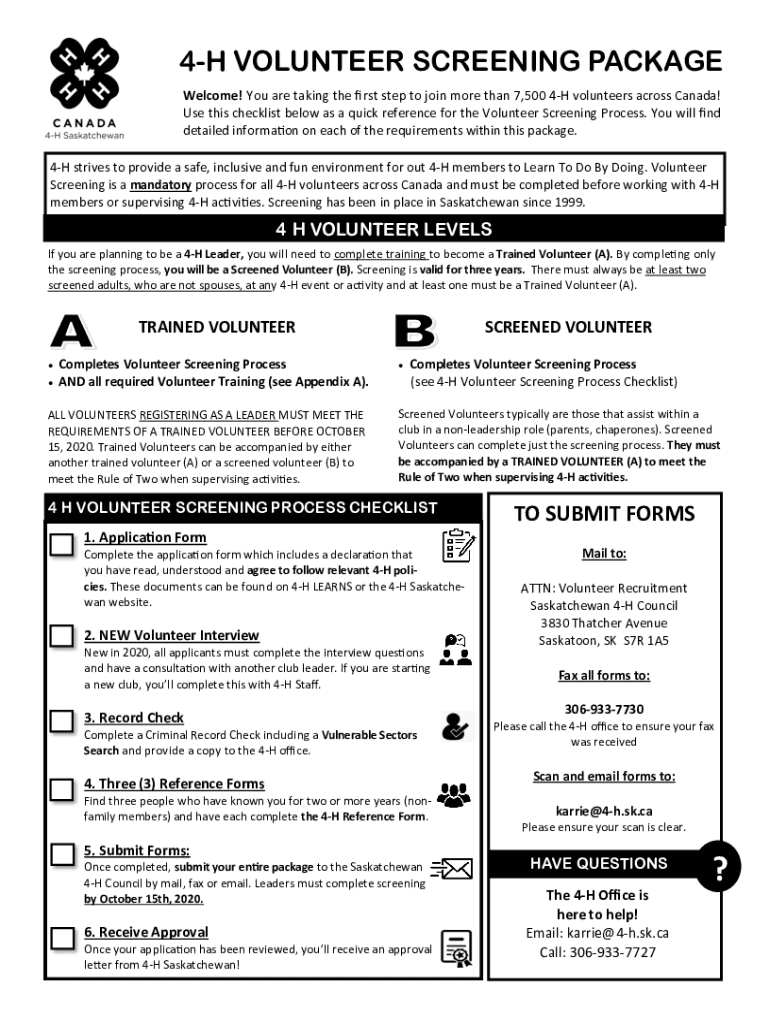 Fillable Online extension.purdue.edu4hDocumentsVolunteer Screening ...