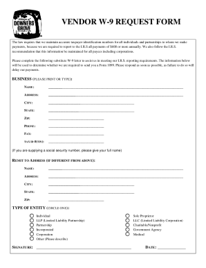 Fillable Online When do I need to request a Form W-9 from a vendor ...