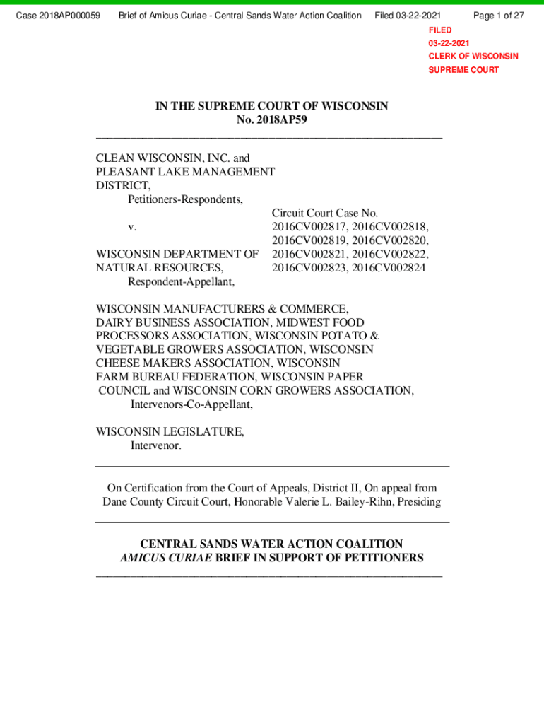 Fillable Online Amicus Curiae Definition Examples Cases