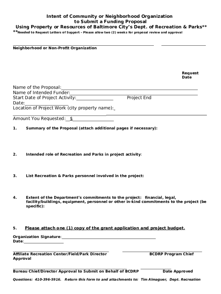 10+ Community Project Proposal Templates - PDF, WordNeighborhood ...