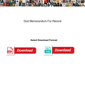 Fillable Online Dod Memorandum For Record. Dod Memorandum For Record ...