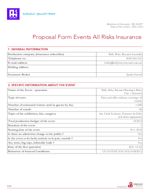 Fillable Online General Liability Quote Form - CSP Insurance Services ...