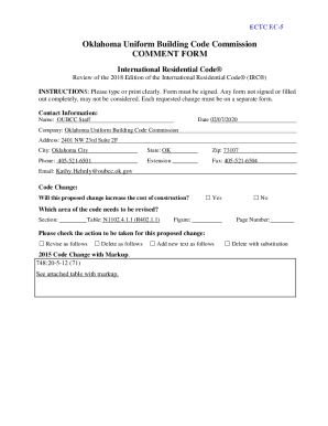 Fillable Online www.ok.govoubccdocumentsOklahoma Uniform Building Code ...