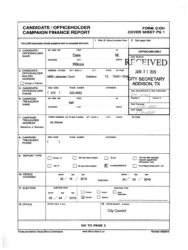 Fillable Online 1 Filer ID ( Ethics Commission Filers) The C/ OH- UC Instruction Guide ... Fax ...