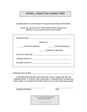 Fillable Online www.template.netformspayroll-deduction-formPayroll ...