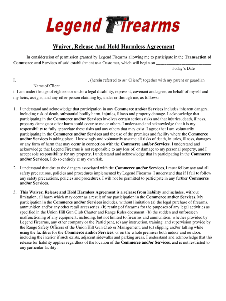 Fillable Online unionhillgunclub.comwp-contentuploadsWaiver, Release ...