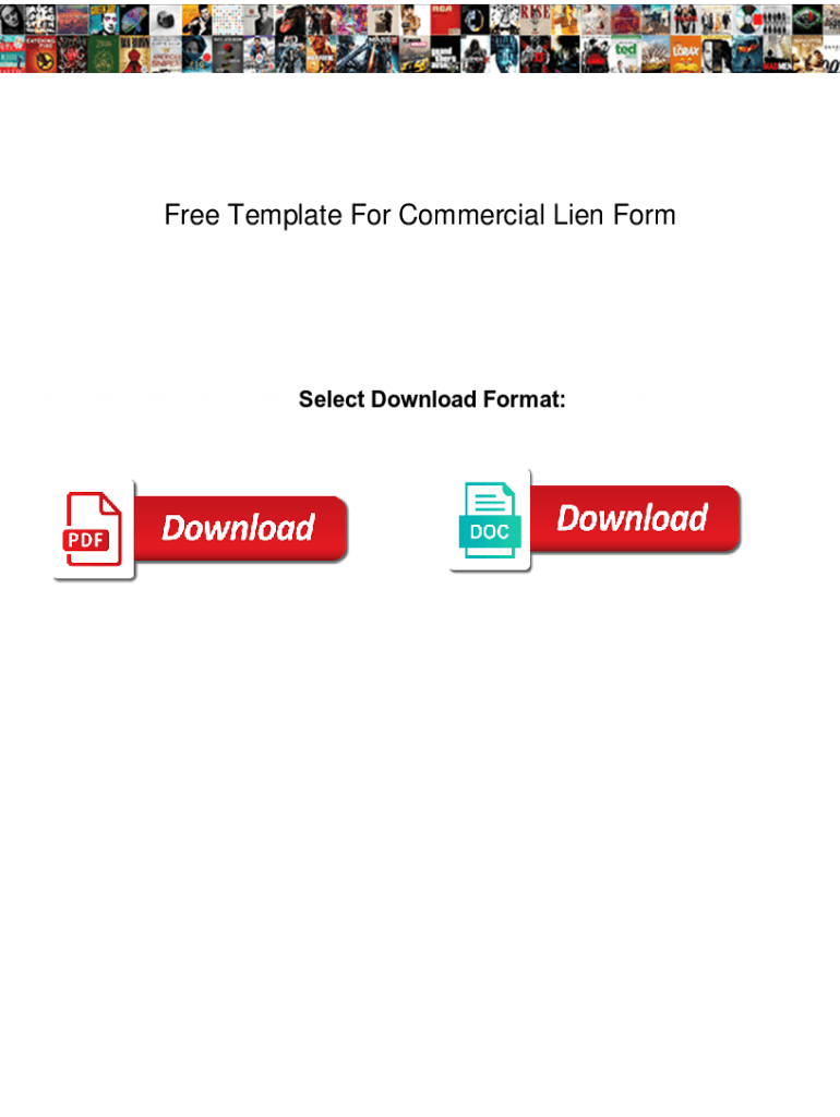 Fillable Online Free Template For Commercial Lien Form. Free Template ...
