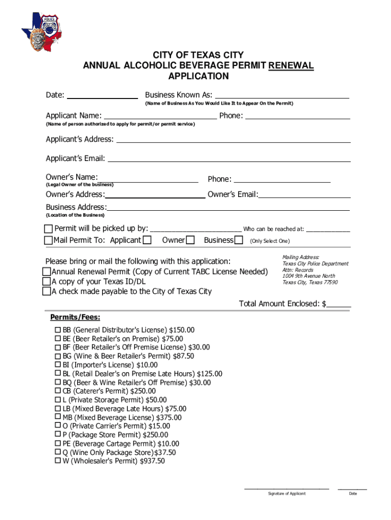 Fillable Online texascitytx.govDocumentCenterViewCity of Frisco Alcohol ...