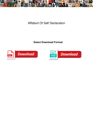 Fillable Online Affidavit Of Self Declaration. Affidavit Of Self ...
