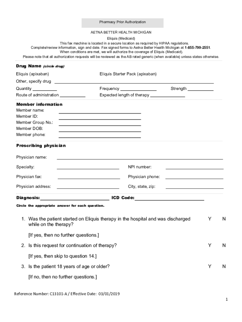 Fillable Online Prior Authorization Forms - AetnaPrior Authorization ...
