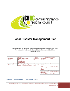 Fillable Online District Disaster Management Plan Template Fax Email ...
