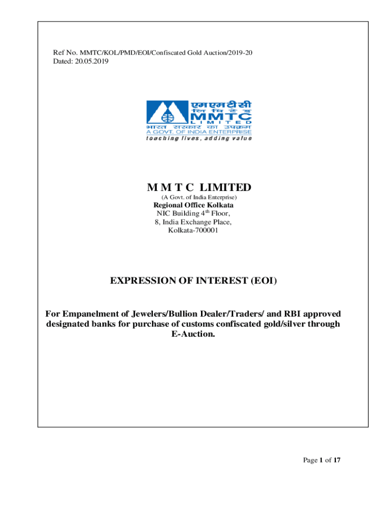 Fillable Online mmtclimited.gov.inappwebrootRegional office, MMTC ...