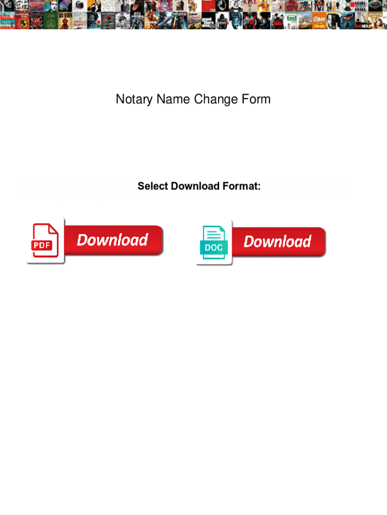 Fillable Online Notary Name Change Form. Notary Name Change Form seiko ...