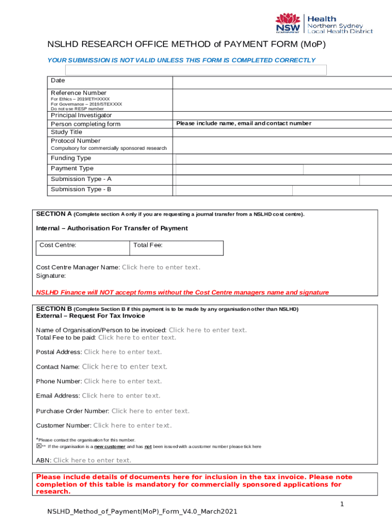 Method Of Payment Doc Template PdfFiller