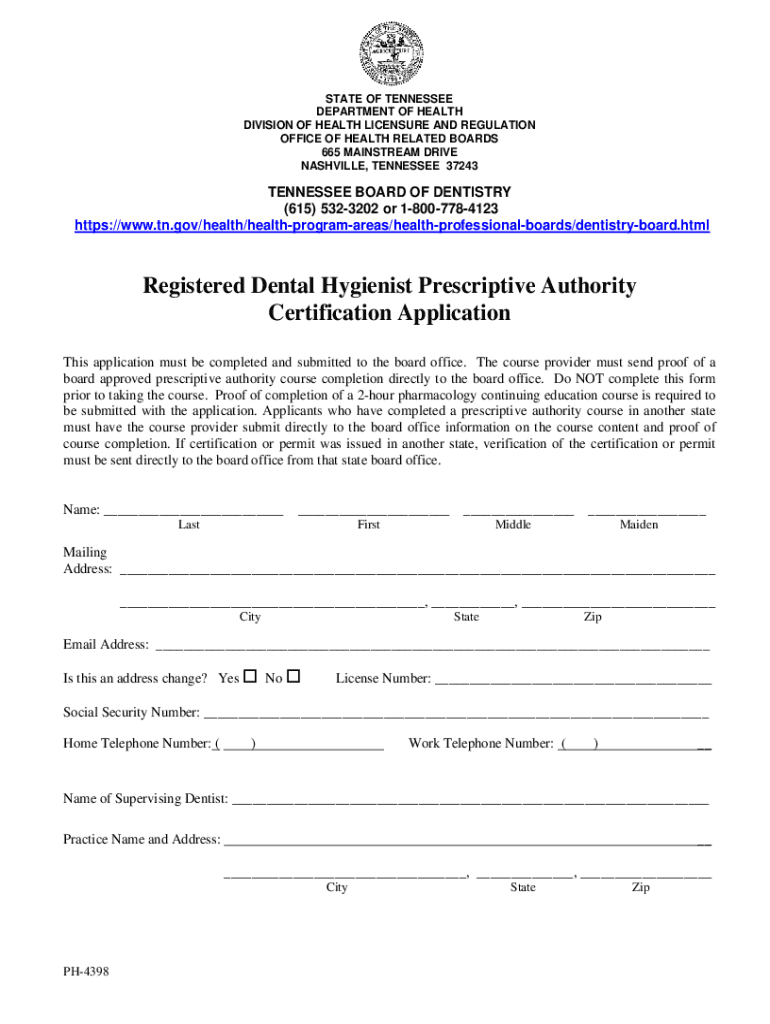 Fillable Online apps.health.tn.govLicensuredefaultTennessee Department ...