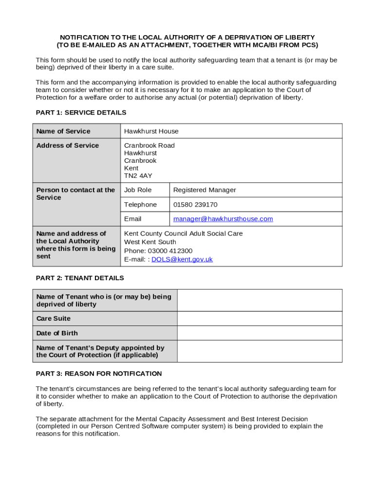 LA Notification (DoL) - Hazeldene House Care Suites and Nursing Home ...