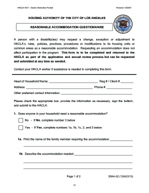 Fillable Online www.hacla.org sites defaultThe Housing Authority of the ...