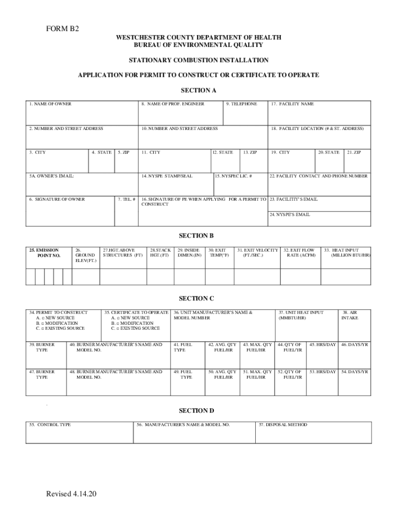 Fillable Online Air Quality Forms - Westchester County Department of ...